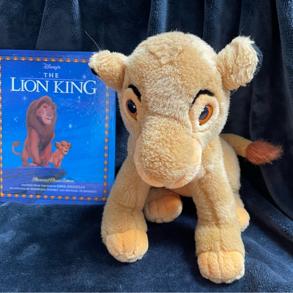 Disney | Toys | Disneys The Lion King Simba Plush Hard Cover Book ...